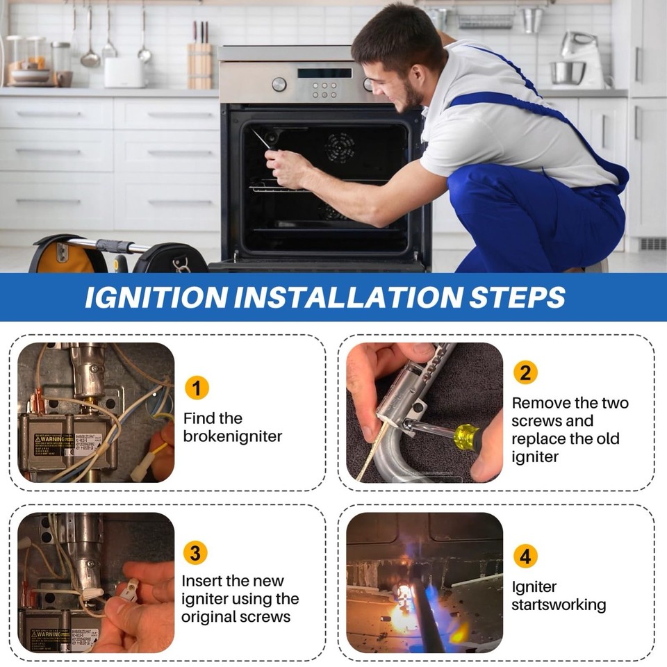 Gas Range Oven Stove Round Igniter Replaces GE Hotpoint Roper Kenmore ...