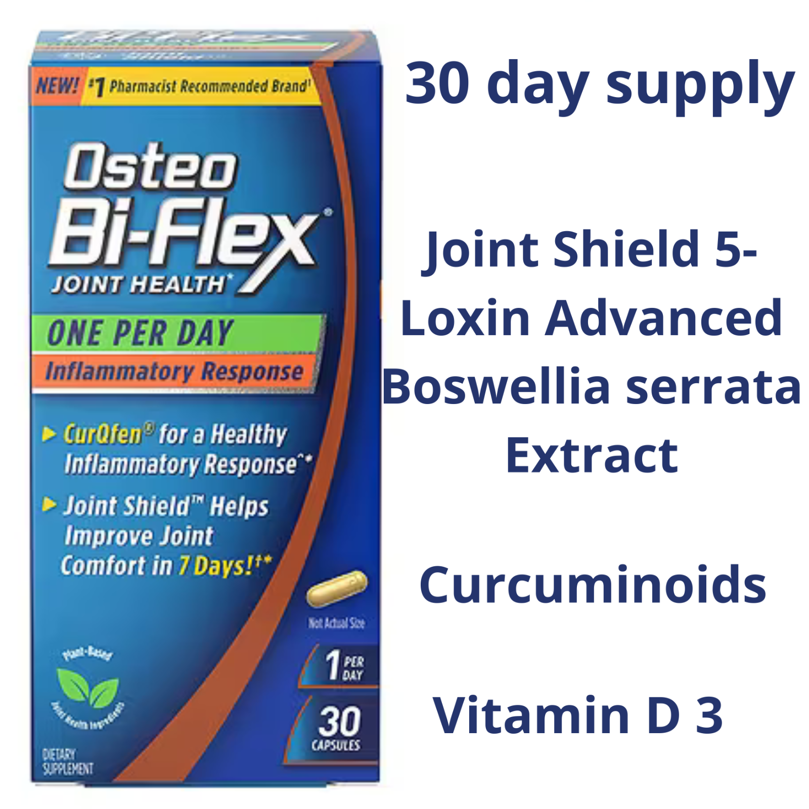 Osteo Bi-Flex Inflammatory Response Boswellia Curcuminoids vitamin D3 ...
