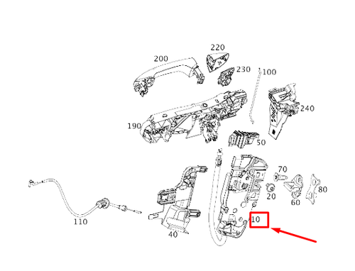 MERCEDES-BENZ CLA C118 FRONT RIGHT DOOR LOCK RHD A0997203602 ORIGINAL ...