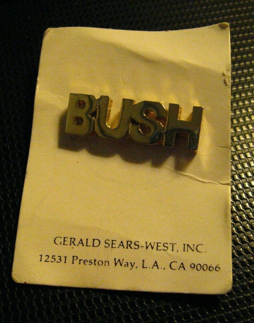 George H W Bush Lapel Pin - 1988 Gerald Sears West Gold President ...