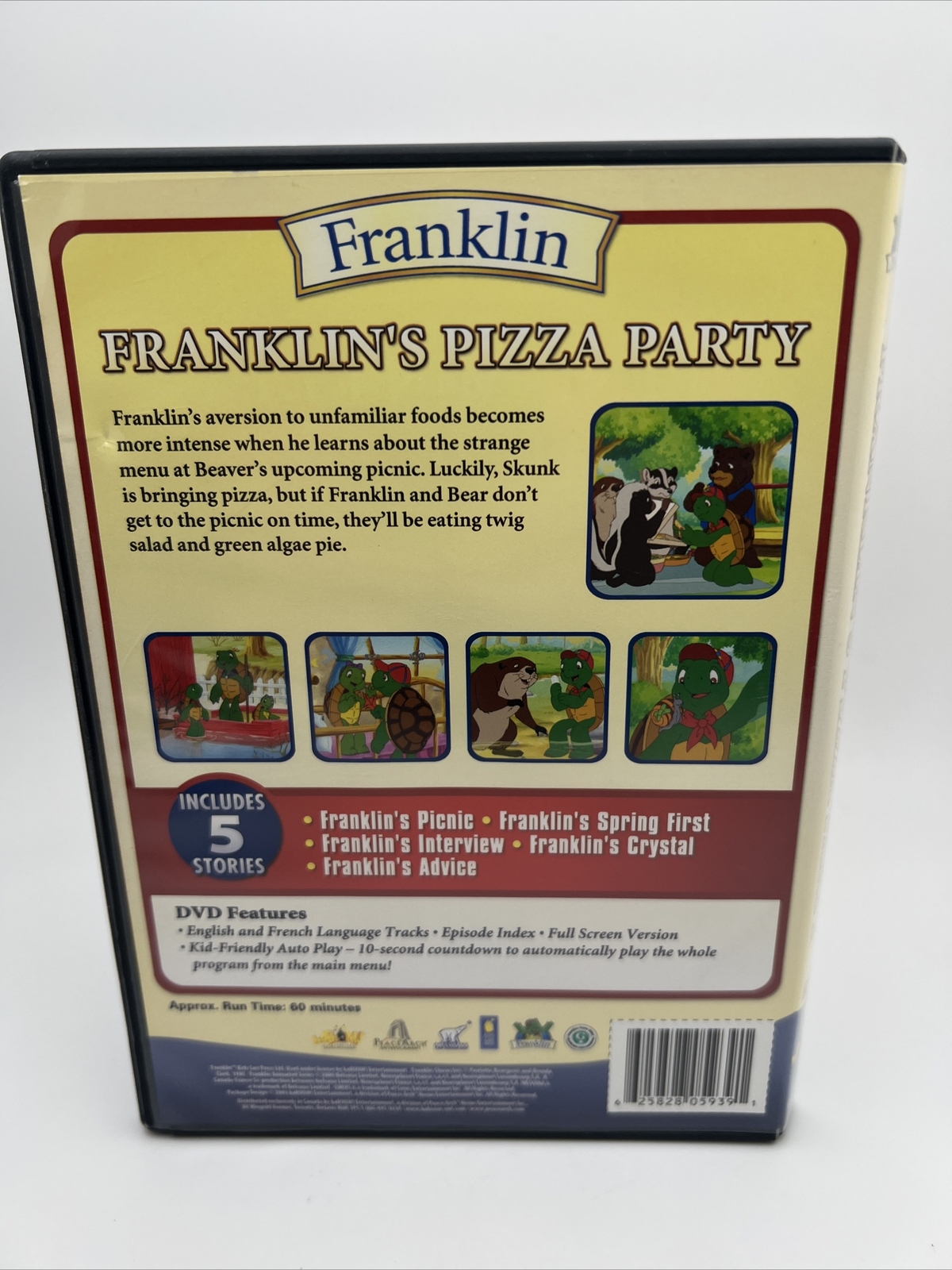 Franklins Pizza Party DVD Includes 5 Stories Cartoon 60 Minutes OOP for ...