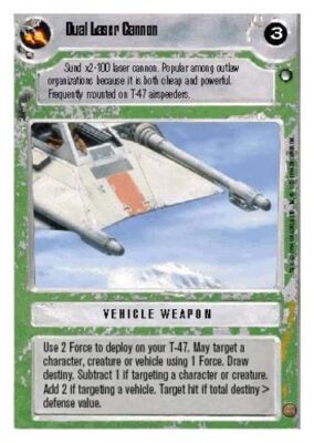 1x Dual Laser Cannon - Unlimited - Uncommon Ungraded Hoth - Unlimited ...
