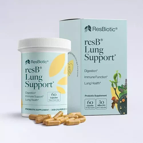 ResBiotic ResB Lung Support Probiotic Supplement 60 pill bottle 59 in ...