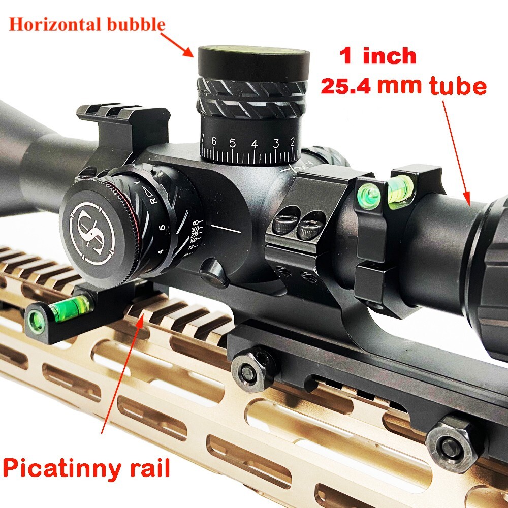 Rifle Scope Spirit Bubble Level combo with 1'' Ring Mount Holder ...