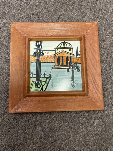 harris g strong art tile MCM Ceramic Sculpture framed | eBay