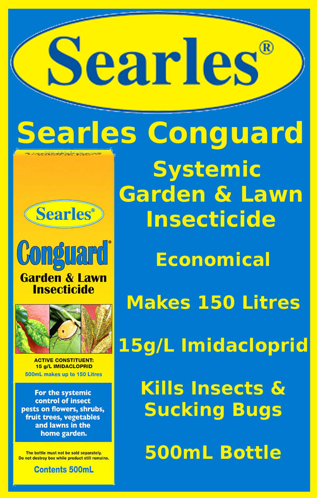 Searles CONGUARD Garden & Lawn Insecticide 500ml Makes 150L Australian ...