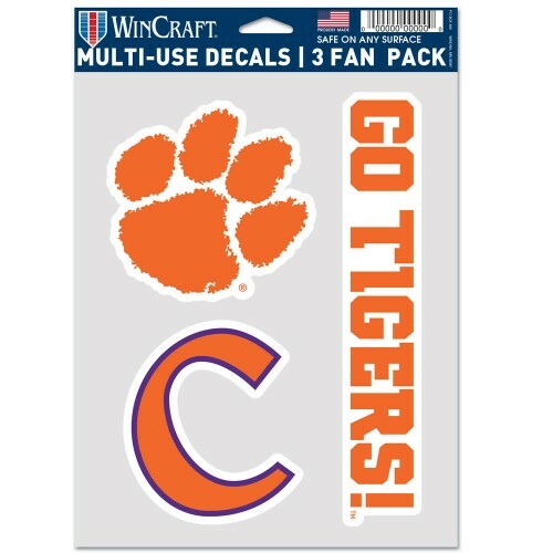 CLEMSON TIGERS 3 PIECE MULTI-USE DECAL FAN PACK PERFECT FOR WINDOWS | eBay