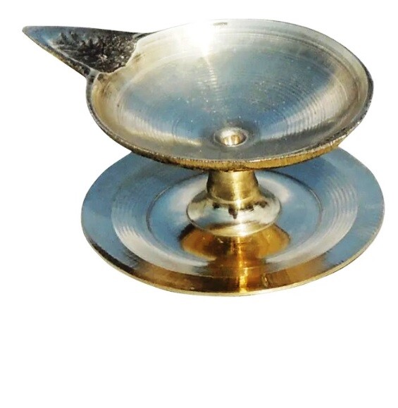Traditional Brass Pandeep Diya Deep Oil Lamp For Hindu Religious Pooja ...