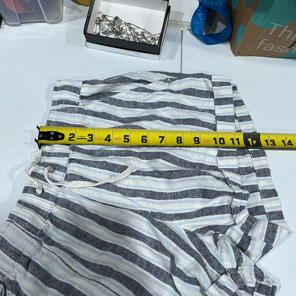 Toad & Co Taj Hemp Lounge Comfy Stripe Shorts Pockets Womens XS Outdoor ...