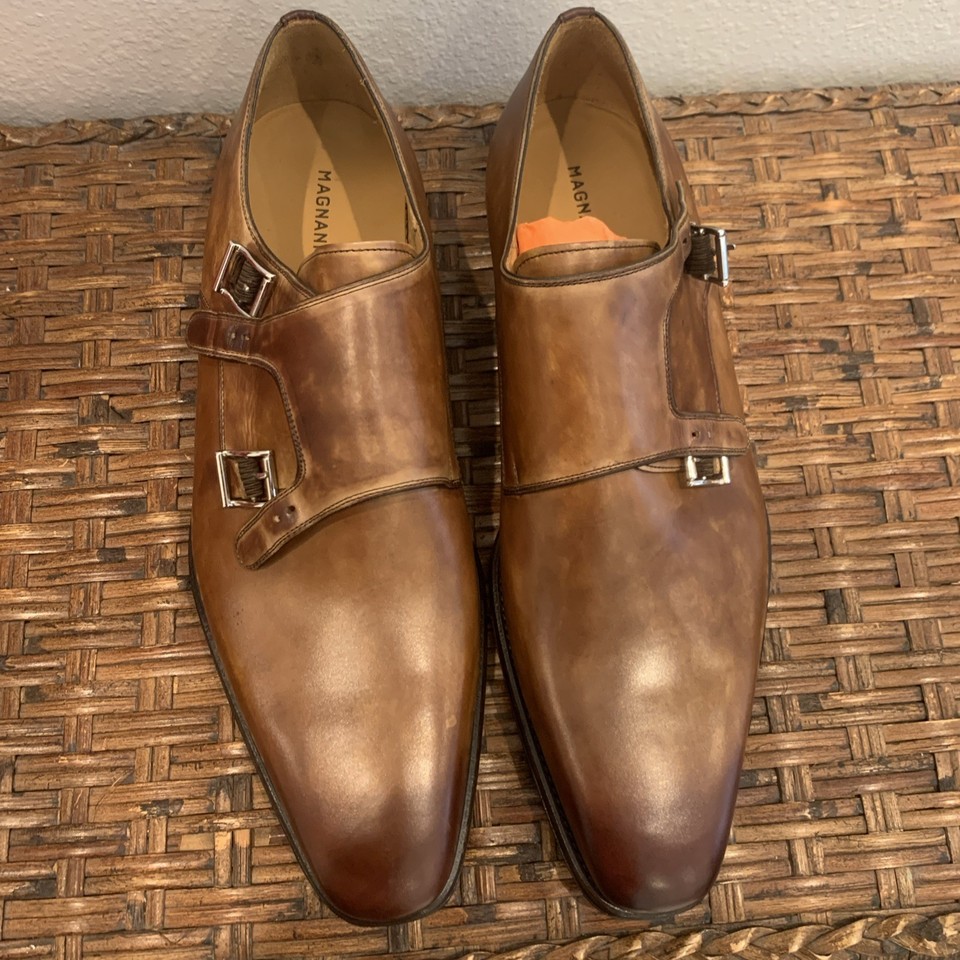 Magnanni Marco Double Monk Strap Dress Shoes Brown Leather Made Spain ...