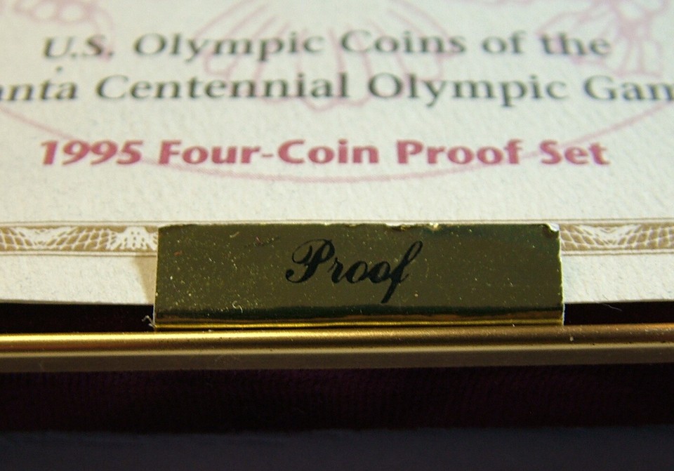 1995 US Olympic Coin of The Atlanta Centennial Olympic Games With Gold ...