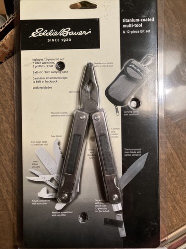 Eddie Bauer Multi Tool Needle Nose Plier Knife Saw Scissors & More, by Coast Cut | eBay