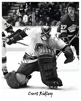 NHL 1975 - 76 Goalie Curt Ridley Vancouver Canucks Game Action 8 X 10 ...