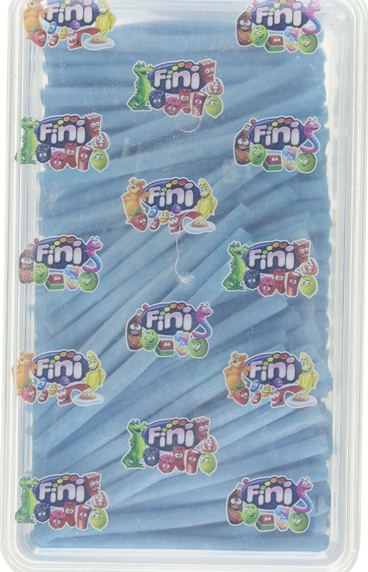200 FINI Blue Rasberry Raspberry Smooth Filled Candy Pencils Sweets ...