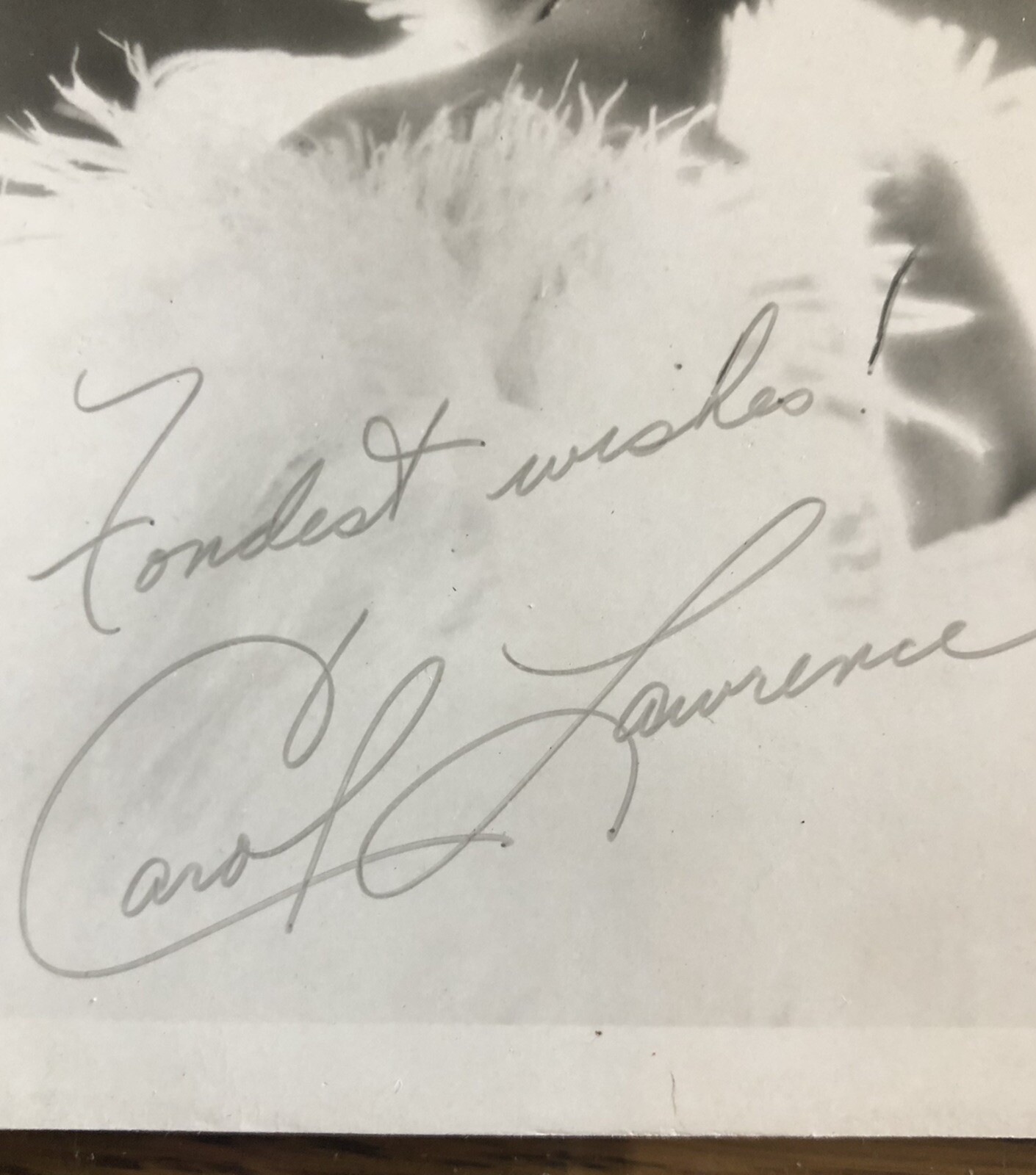 Young CAROL LAWRENCE Actress Singer Dancer PHOTOGRAPH SIGNED 3 1/2x5 1 ...