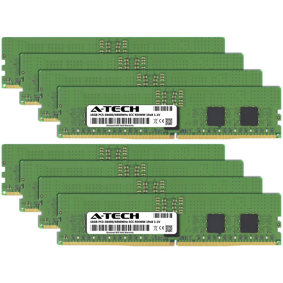 128GB 8x16GB PC5-4800 RDIMM Supermicro H13SSF H13SSH H13SST-GC H13SSW ...