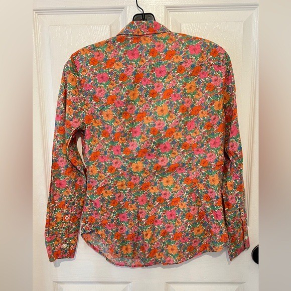 J. CREW Women’s Liberty Floral Print Long Sleeve Slim Fit Button Down ...