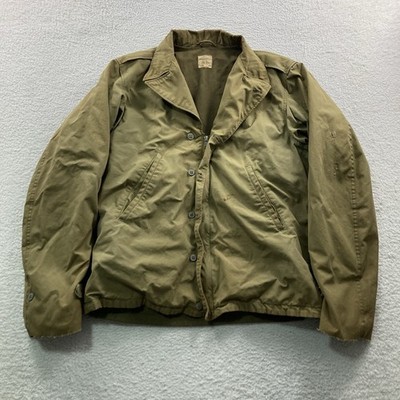 Vintage WW2 M41 Field Jacket Mens 36 L Olive Drab Green Zip Lined USGI ...