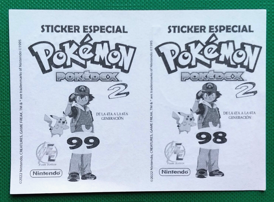 POKEMON POKEDEX Sticker EF #484-485 PALKIA / HEATRAN Edition PERU 2022 ...