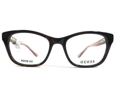 Guess Petite Eyeglasses Frames GU2678 052 Brown Tortoise Pink Glitter ...