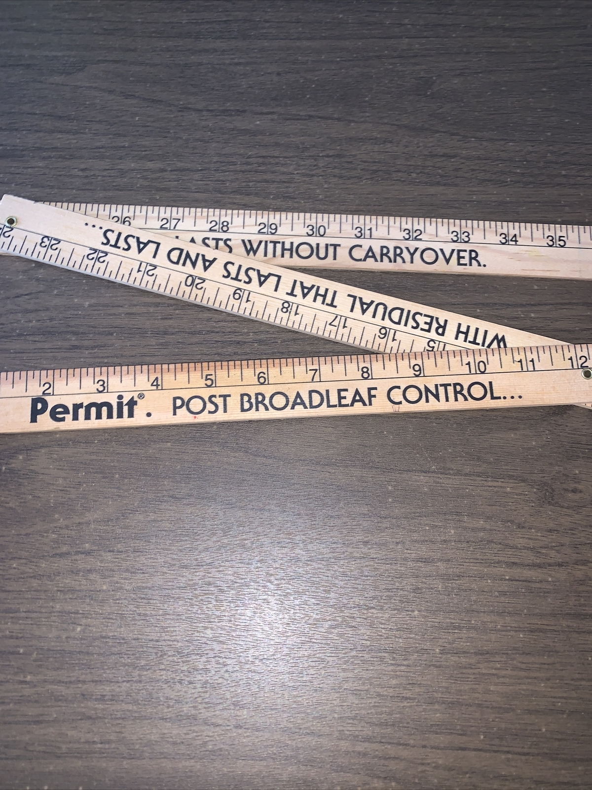 Vtg Permit Herbicide Advertising Foldable Yard Stick | eBay