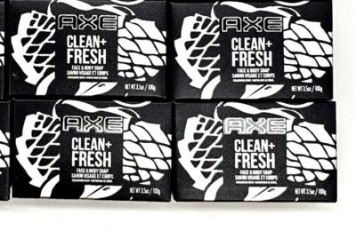 4 Bars Axe Clean + Fresh Face And Body Bar Soap, 3.5oz Each | eBay