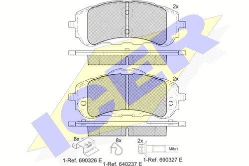 New Brake Pad Set, disc brake for CITROËN OPEL PEUGEOT VAUXHALL:308 II ...