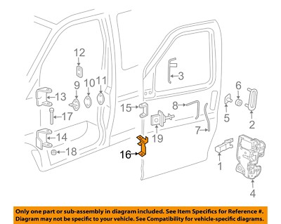 GM OEM 96-24 Express 1500 Front Door Lock Hardware-Hinge 15993238 | eBay