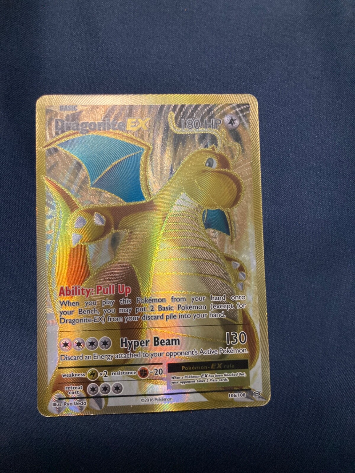 Dragonite EX 106/108 XY Evolutions Holo Full Art Ultra Rare Pokemon ...