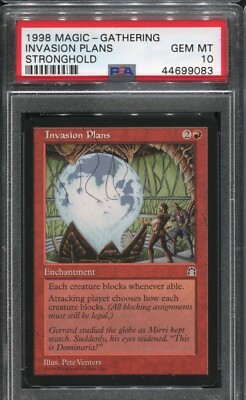 Invasion Plans Stronghold Gem Mint MTG PSA 10 BGS Magic the gathering ...