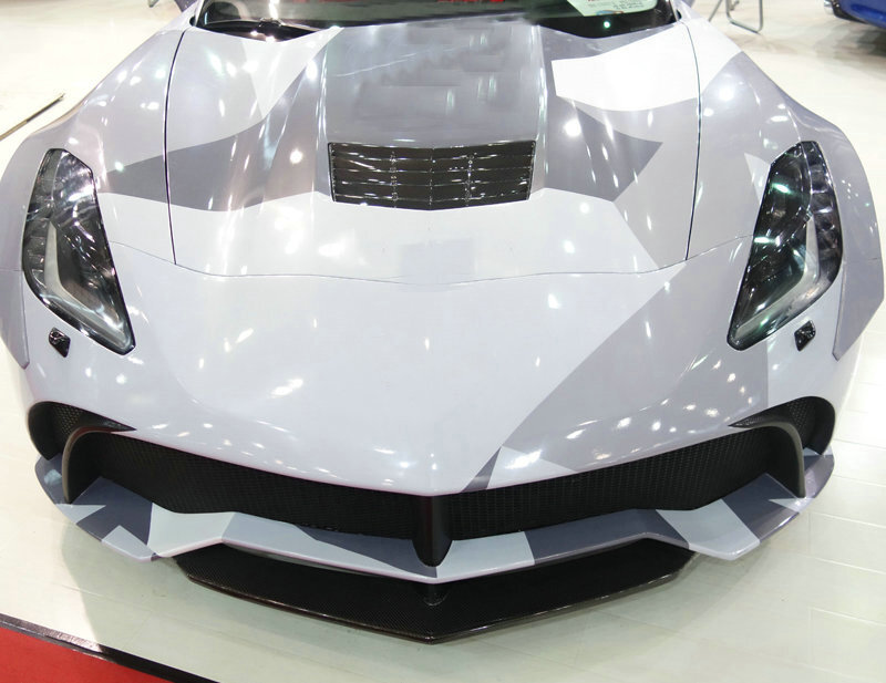 Carbon Fiber Air Flow Hood Scoop Intake Vent For Chevy Corvette C7 14 ...