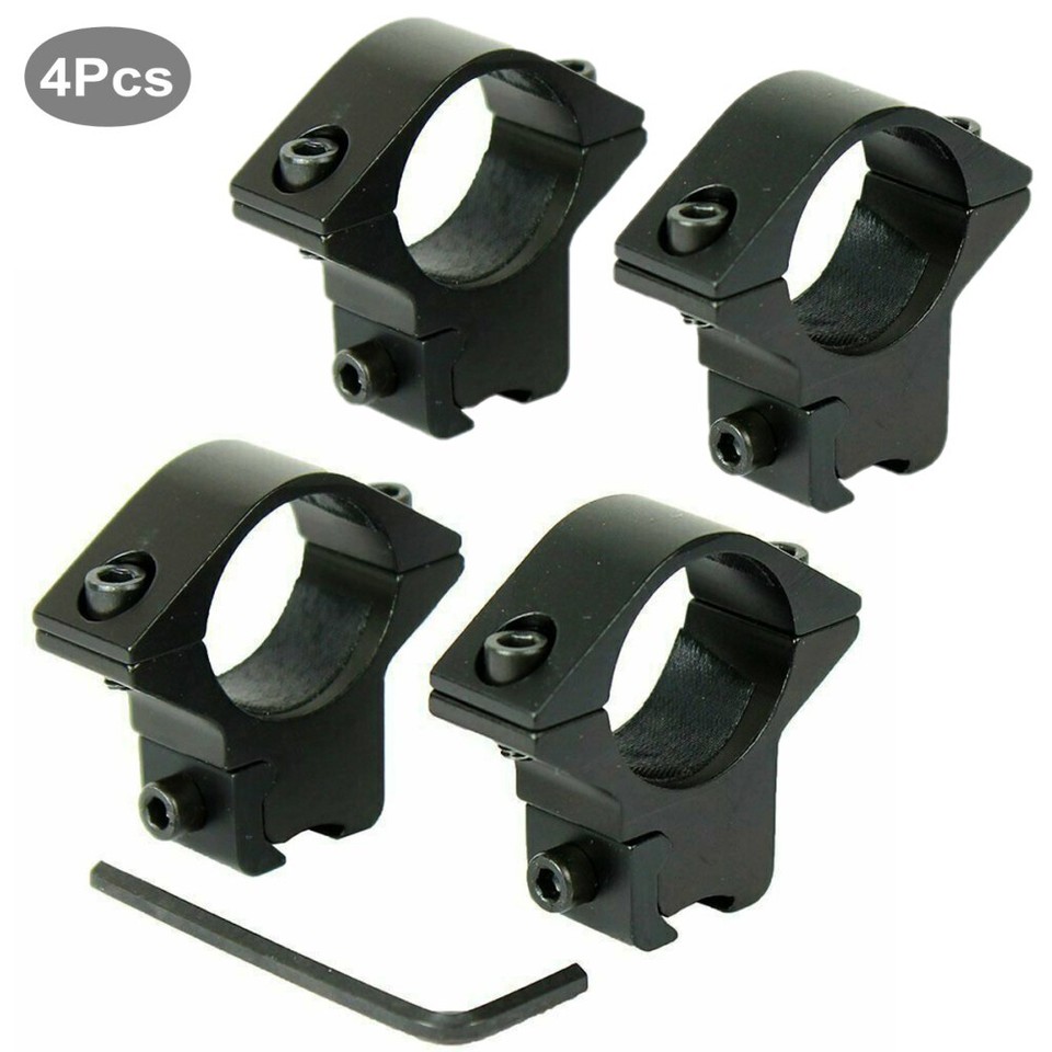 2/4Pcs 1" Scope Rings 3/8" Dovetail Low / High Profile Rifle scope Ring ...