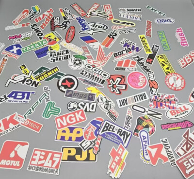 100PCS JDM Stickers Pack Vinyl Car Motorcycle Racing Motocross Helmet ...