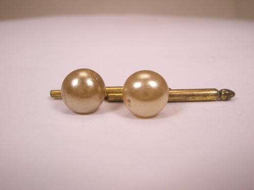 SINGLES(2) 5/16" White Round Vintage Formal Tux Prom Groom Shirt Stud ...