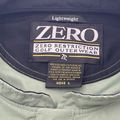 Zero Restriction Golf Jacket Mens L Green 1/4 Snap Button Las Vegas ...