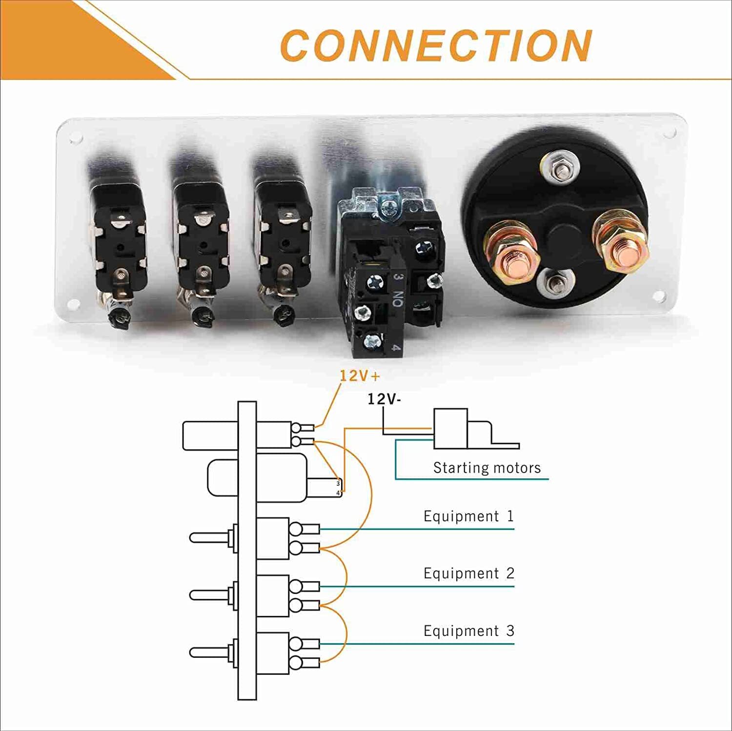 Universal Racing Car Ignition Switch Panel Engine Start On/Off LED 12v ...