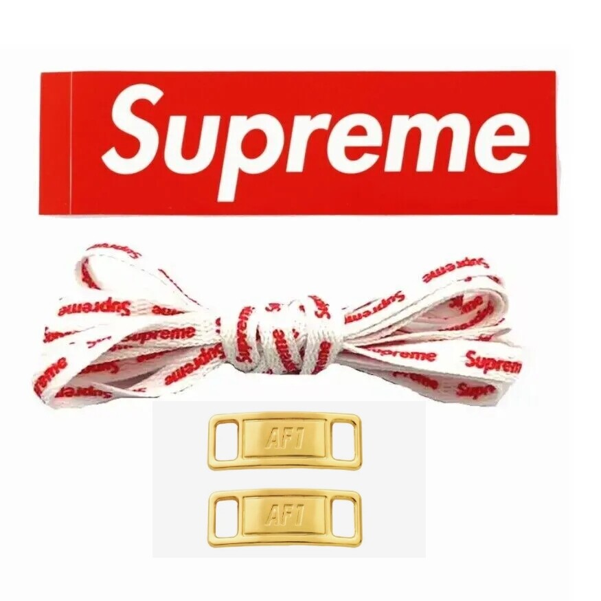 AF1 Lace Locks+ Supreme Shoe Laces BLACK, RED, WHITE WHEAT jordan dunks ...