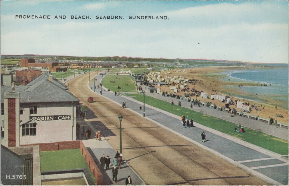 Promenade And Beach Seaburn Sunderland United Kingdom Chrome Vintage ...