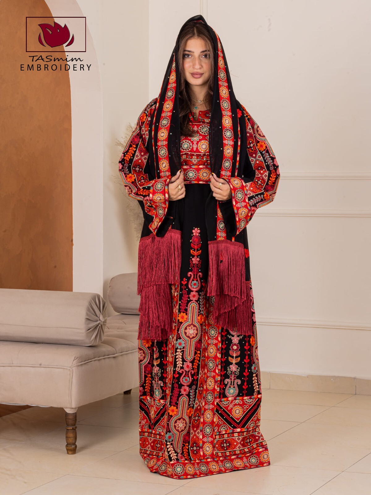 embroidered traditional Palestinian dress ثوب مدرق… - Gem