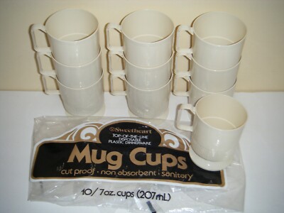 Sweetheart Plastic Coffee Mug Cups (Set of 10) | eBay