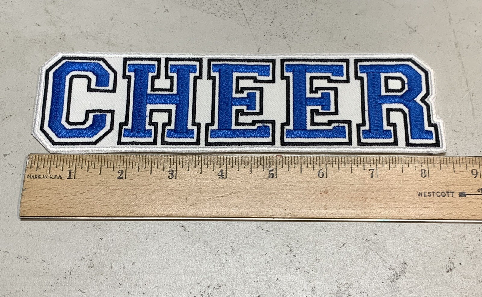CUSTOM MADE Embroidered Cheer Patch - Blue | eBay