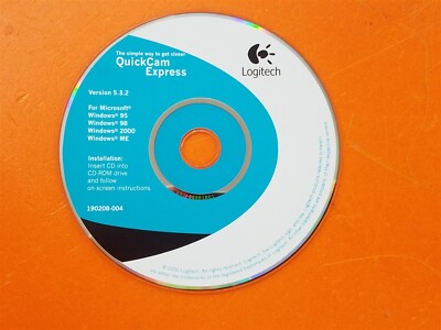 ⭐️⭐️⭐️⭐️⭐️ PC Software CD Logitech QuickCam Express CD Version 5.3.2 ...