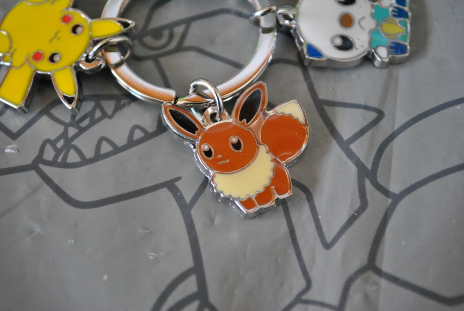 Pokemon Center Dragonite Eevee Oshawott Pikachu Pokedoll Keychain Charm ...
