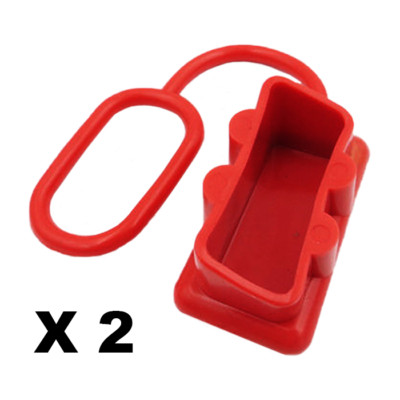 Dust Cap Red x 2 to Suit 50 Amp Anderson Plug Dual Battery 50a End Cap ...