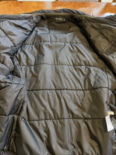 Mens large black nautica coat water wind resistant active flex Jacket ...