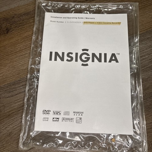 Insignia IS-DVD040924A DVD VCR Combo VHS Recorder 4 Head HiFi Stereo w ...