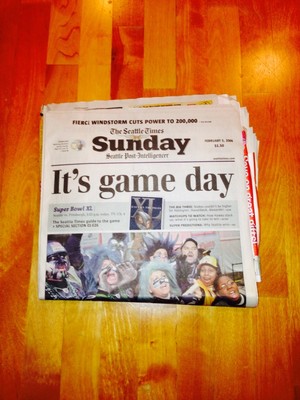 SEATTLE SEAHAWKS Superbowl 2005 - 2006 Seattle Times Sunday Newspaper ...