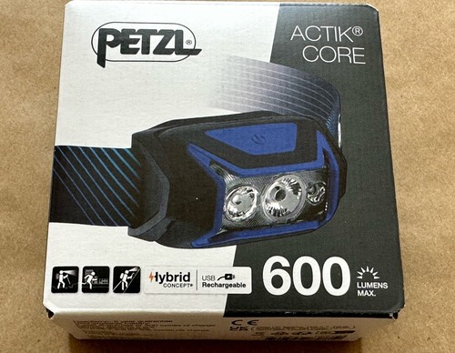 NEW PETZL ACTIK CORE 600 HEADLAMP COLOR BLUE FAST FREE SHIPPING | eBay