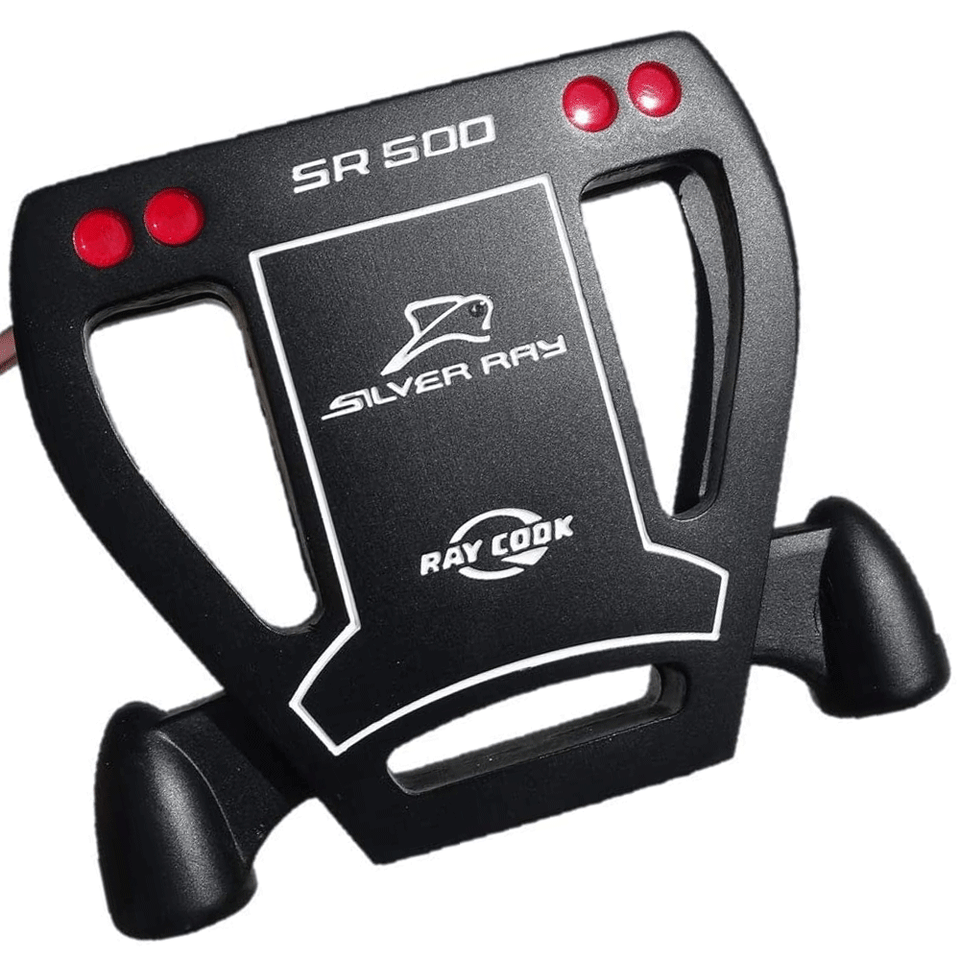 RAY COOK SR-500 BLACK SPIDER PUTTER 34" +HEADCOVER & MIDSIZE GRIP ...