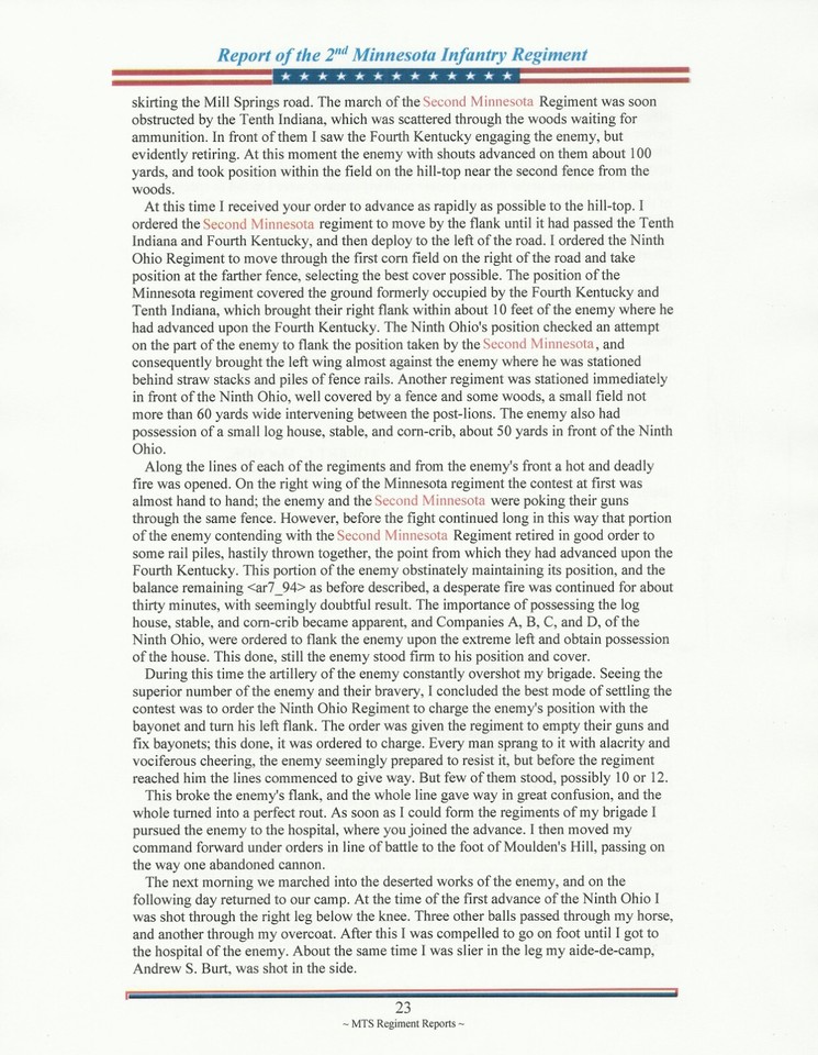 Civil War History of the 2nd Minnesota Infantry Regiment | eBay